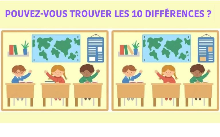 Repérez la différence : Pouvez-vous repérer 10 différences entre les ...